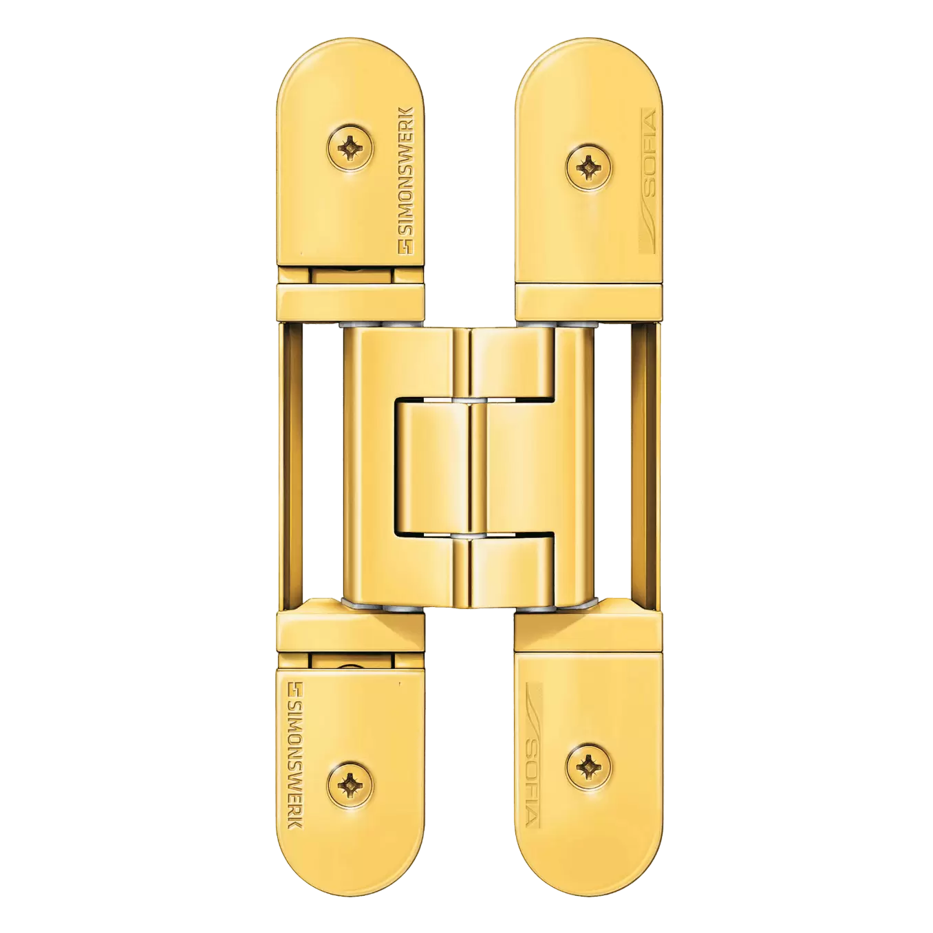 Скрытые петли Tectus 235, полированная латунь - купить в Москве